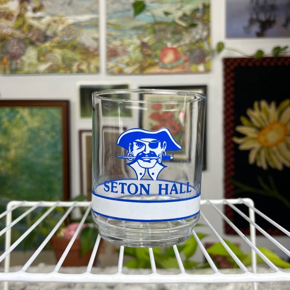 Vintage | Dining | Vintage 989 Seton Hall Big East Glass Cup | Poshmark